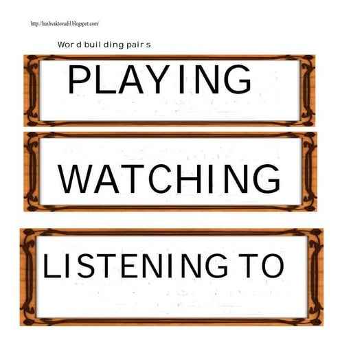 Word building pairs | PDF