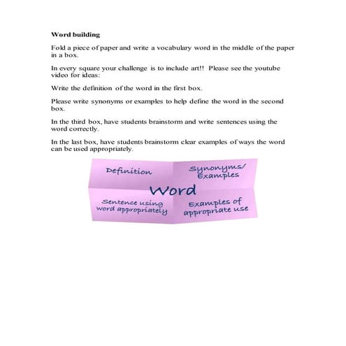 Word building schoolfy | DOCX