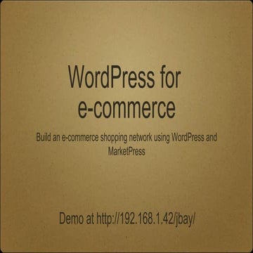 WordPress for e-commerce | ODP