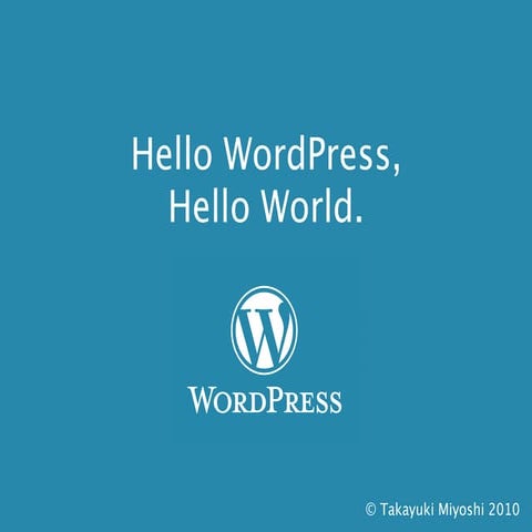 Hello Wordpress Hello World Key Social Networking Internet