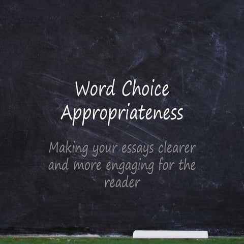 Word choice week 5 | PPTX