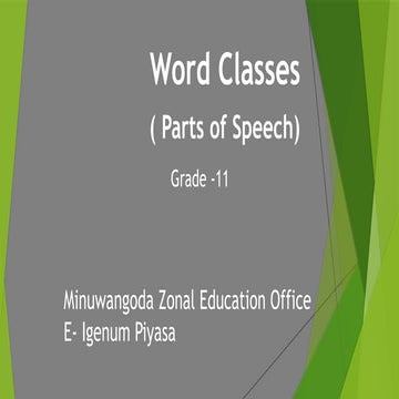 word_classes PRESENTATION WITH IMAGES AND IDEAS | PPTX