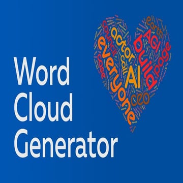 Create word clouds from text - Word Cloud Generator | PPTX