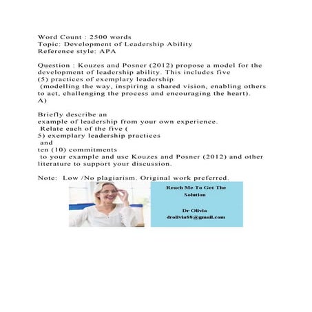Word Count 2500 wordsTopic Development of Leadership AbilityR.docx