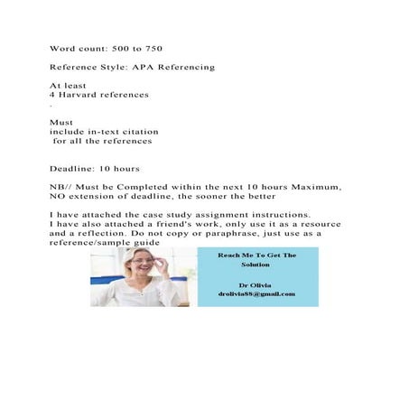 Word count 500 to 750Reference Style APA ReferencingAt lea.docx