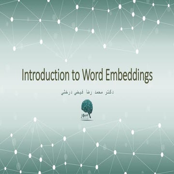 An Introduction to Word embeddings | PPTX