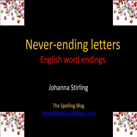 Spelling words ending with -le, -el and -al. | PPT