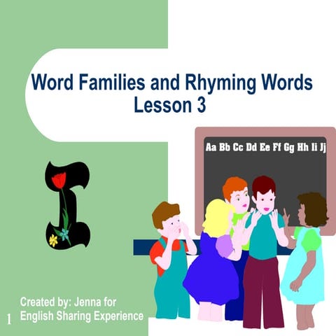 Word Families & Rhyming Words 3 | PPT