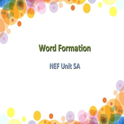 Word formation in English | PPT