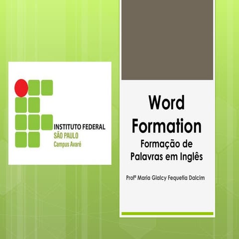 Word formation | PPTX | Resume Writing and Advice | Job Search