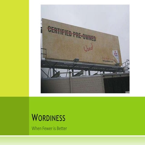 Wordiness | PPTX