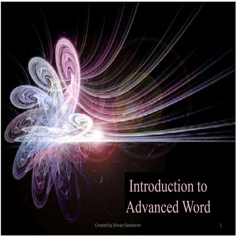 Word Intro Advanced | PPT