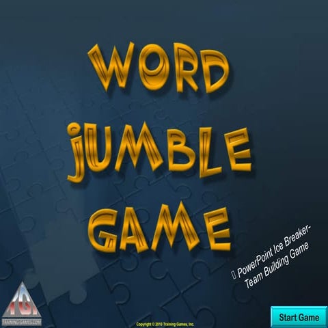 Word Jumble Game that is fun and editable | PPT