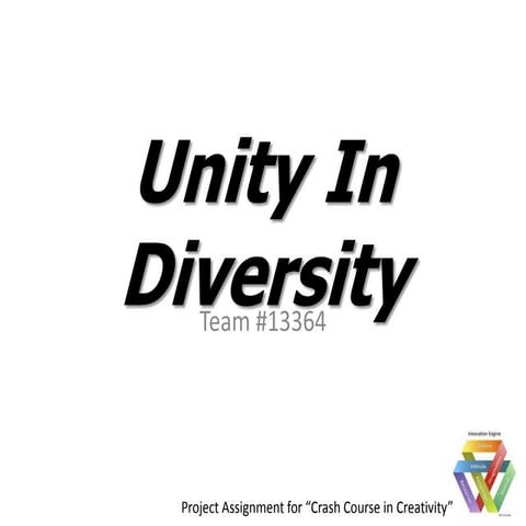 Unity In Diversity | PPTX