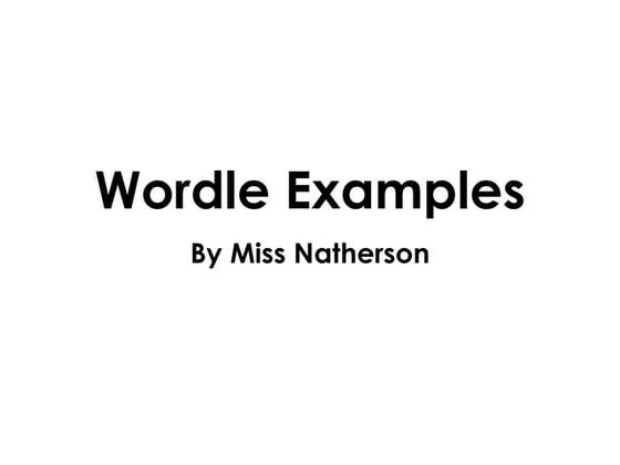 Wordle Ppt | PPT