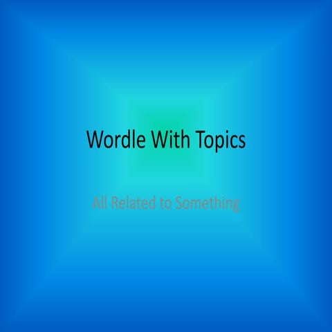 Wordle with topics | PPTX