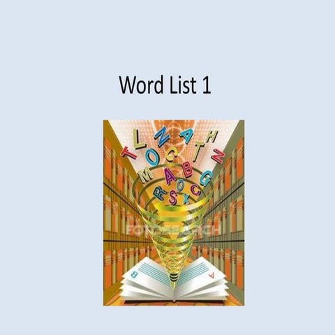 Word list one study ppt | PPTX
