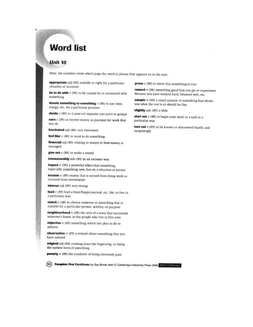 Useful vocabulary for the IGCSE examination | PDF