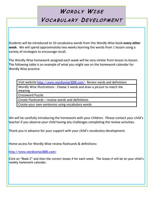 Wordly wise ackerman 2nd | DOCX | Homework and Study | Education