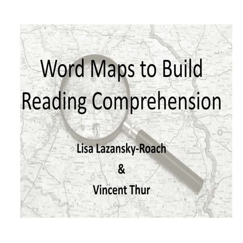 Word maps to build comprehension | PPTX