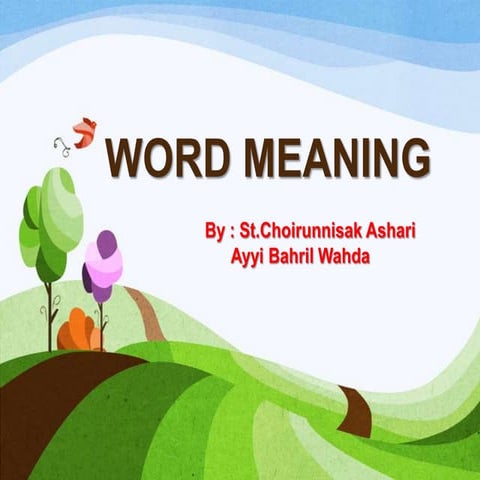 Word meaning | PPTX