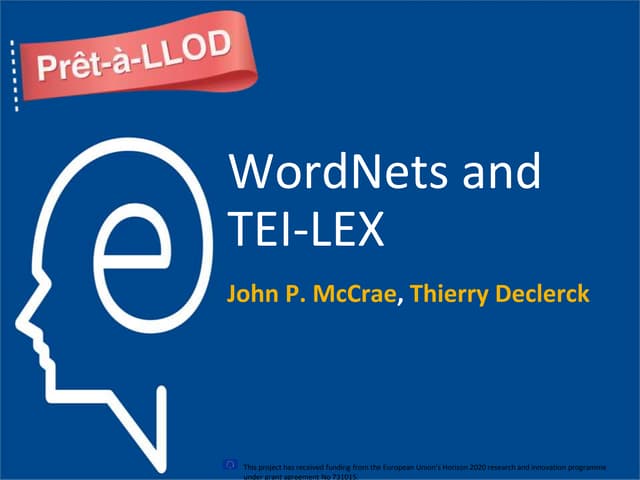 WORDNET: A Database of Lexical Relations | PPT
