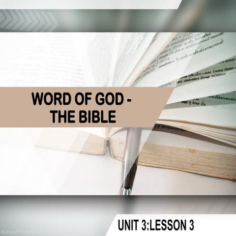 WORD OF GOD_PPT Discipleship Material for leaders | PPTX