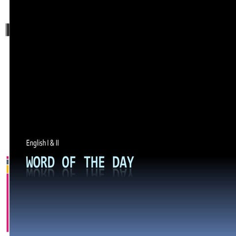 Word of the day | PPT