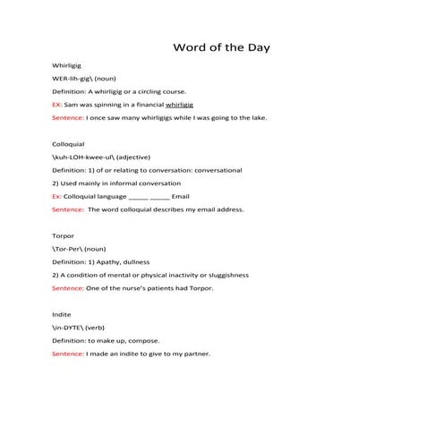 Word of the day | PDF