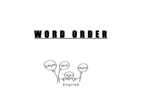Word Order in English Sentences | PPT