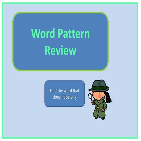 Decoding Word Pattern Review | PPTX