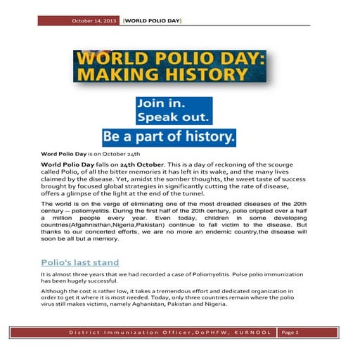 Word polio day | PDF