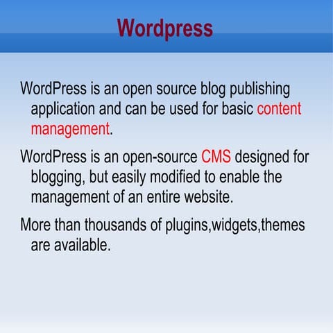 Wordpress | PPT