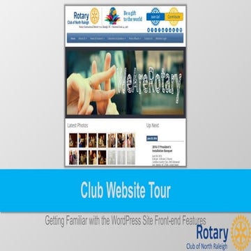 Wordpress Club Website Tour | PPTX | Social Networking | Internet