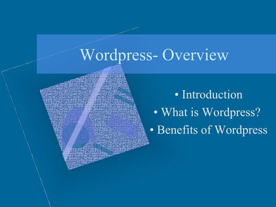 An introduction to wordpress | PPT