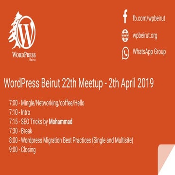Wordpress beirut 22th meetup april | PPT