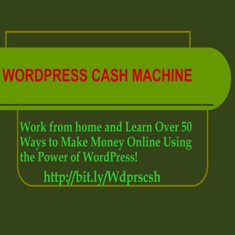 Wordpress Cash Machine | PPT