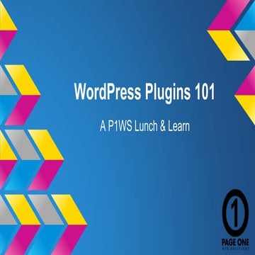 WordPress Plugins 101 | PPT