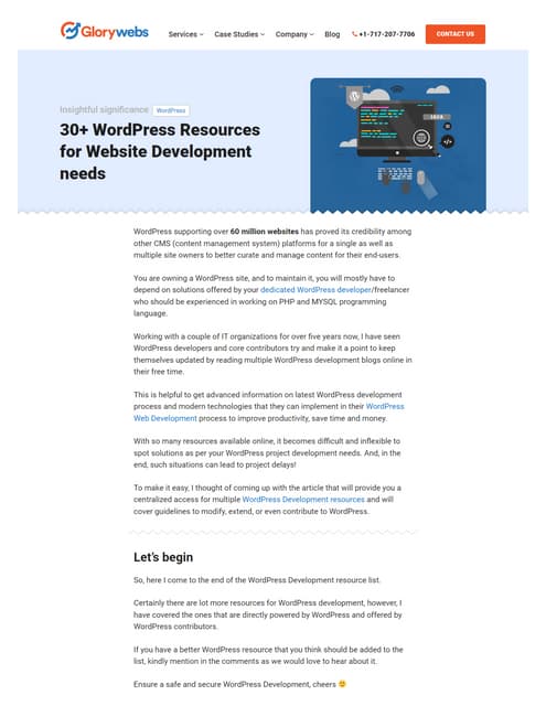 Wordpress Resources For All Your Website Development Needspdf