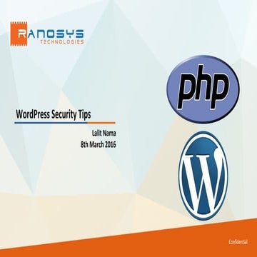 Wordpress Security Tips Ppt Operating Systems Computer Software