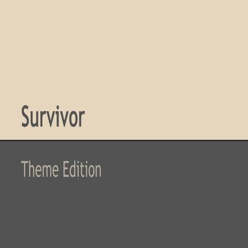 Survivor: WordPress Theme Edition | PPT