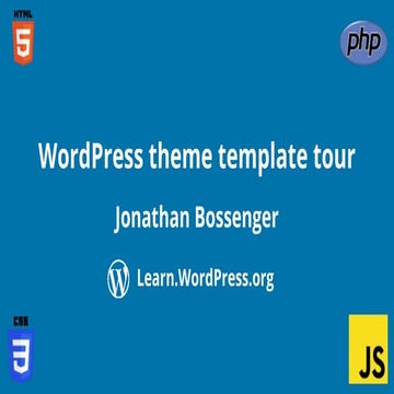WordPress theme template tour | PPT