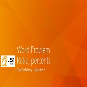 GMAT Data Sufficiency : Word Problem | PDF