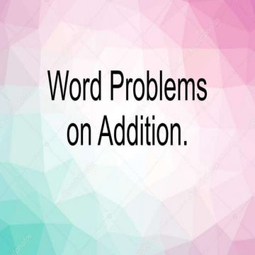 Word problem: Addition | PPTX