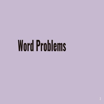 Word Problems in mathematics subjects for high school | PPT