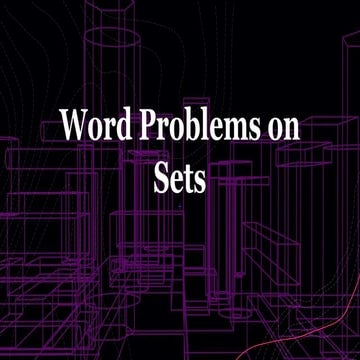 Word Problems on Sets M | PPTX