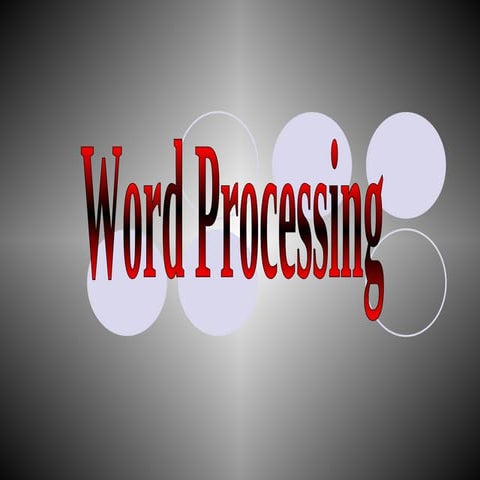 Word Processing | PPT