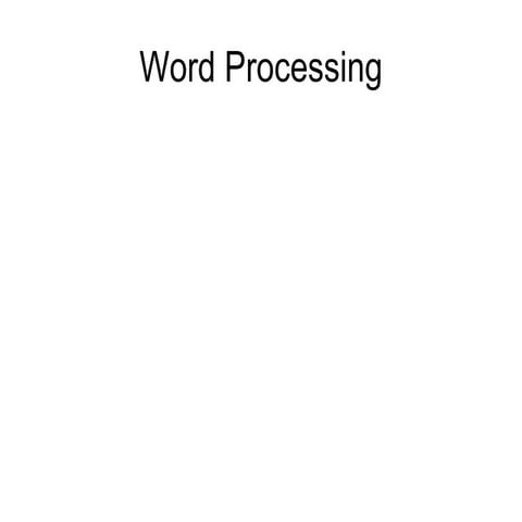 Wordprocessing 1 | PPT