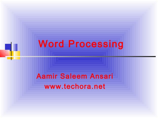 Word processing software