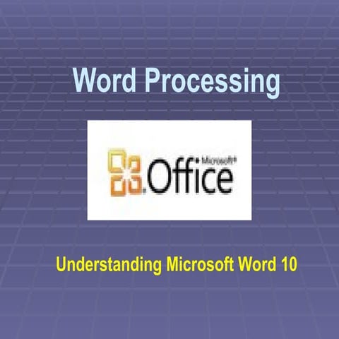 word processing in information communication and technology | PPT